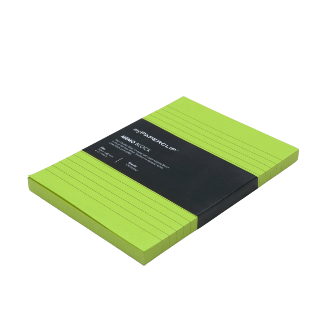 Buy Memo Blocks - 100 Sheets of Colored Top Glued 80 GSM – myPAPERCLIP